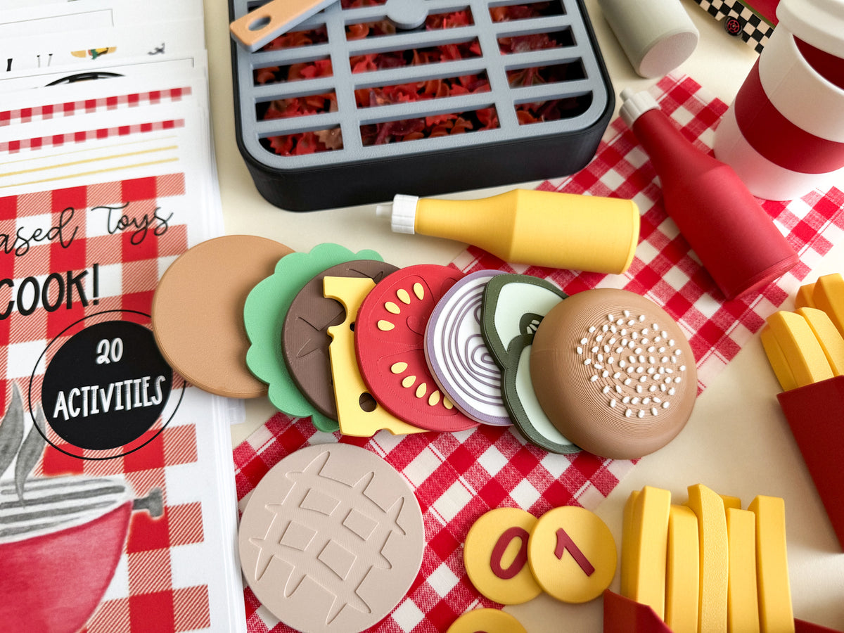 Little Chef’s Burger Bar, Sensory Play Collection, 3D-Printed with Hid ...
