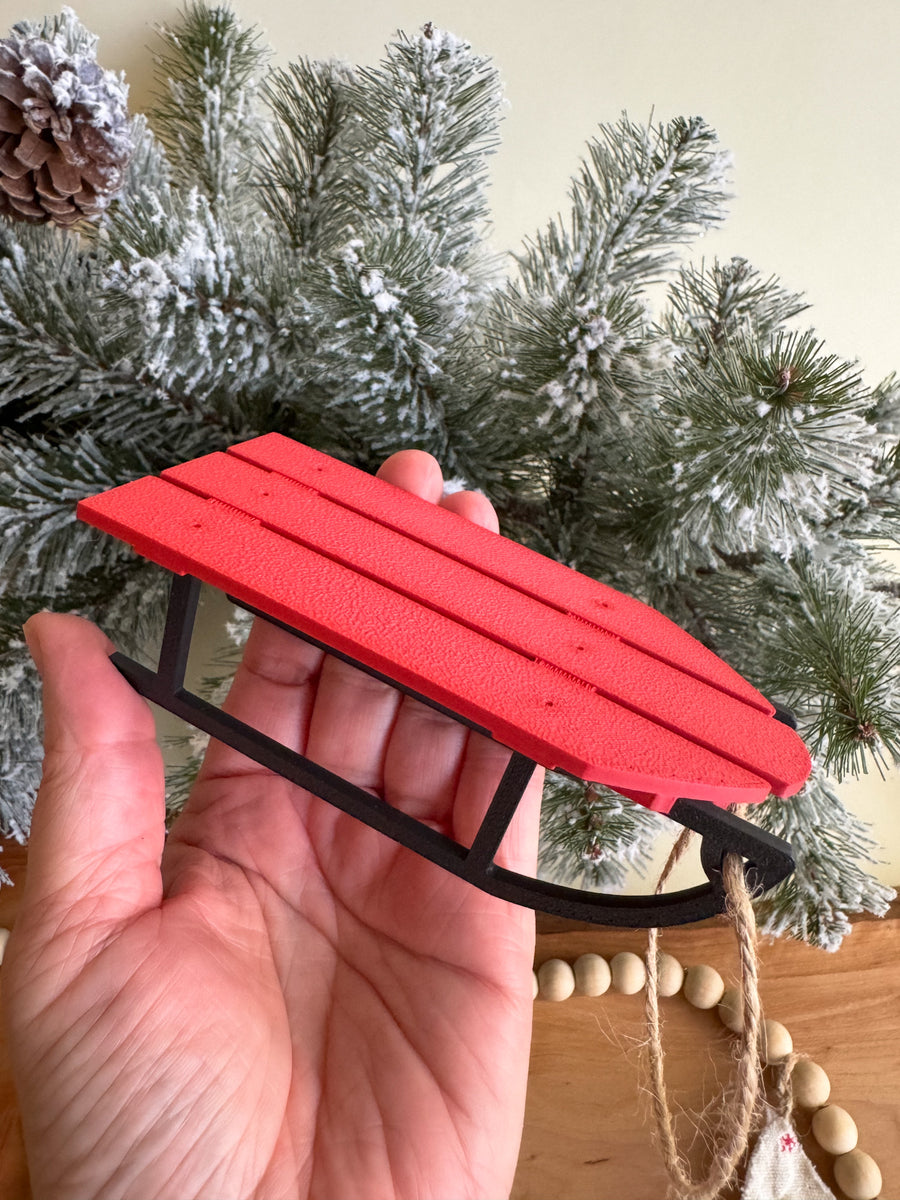 Little Red Sled (3D-printed) – NatureBasedToys