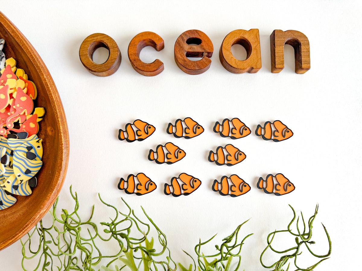 Ocean-themed Math Counters set of 10 – NatureBasedToys