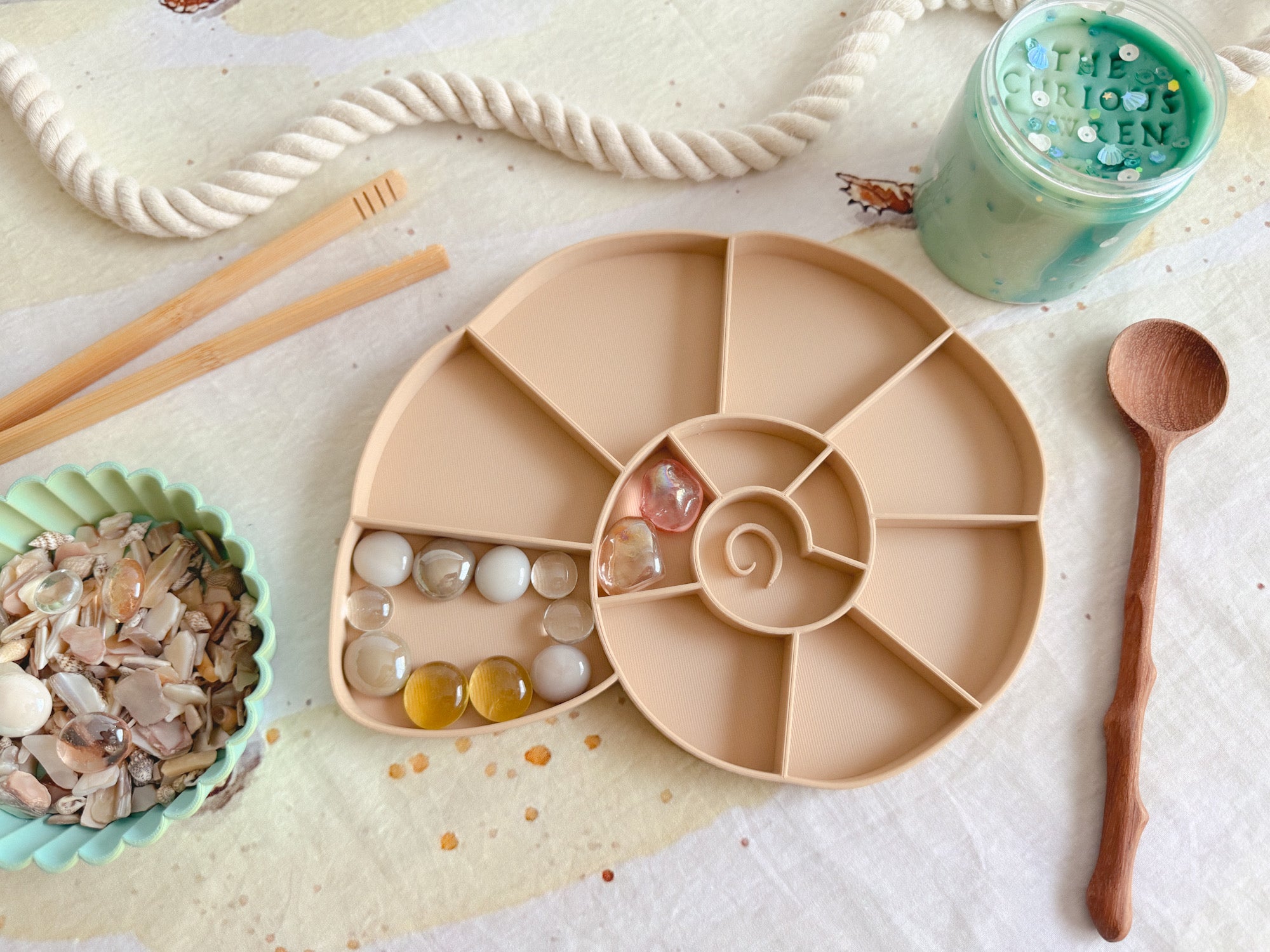 Nautilus Shell Bio Sensory Play Tray – NatureBasedToys