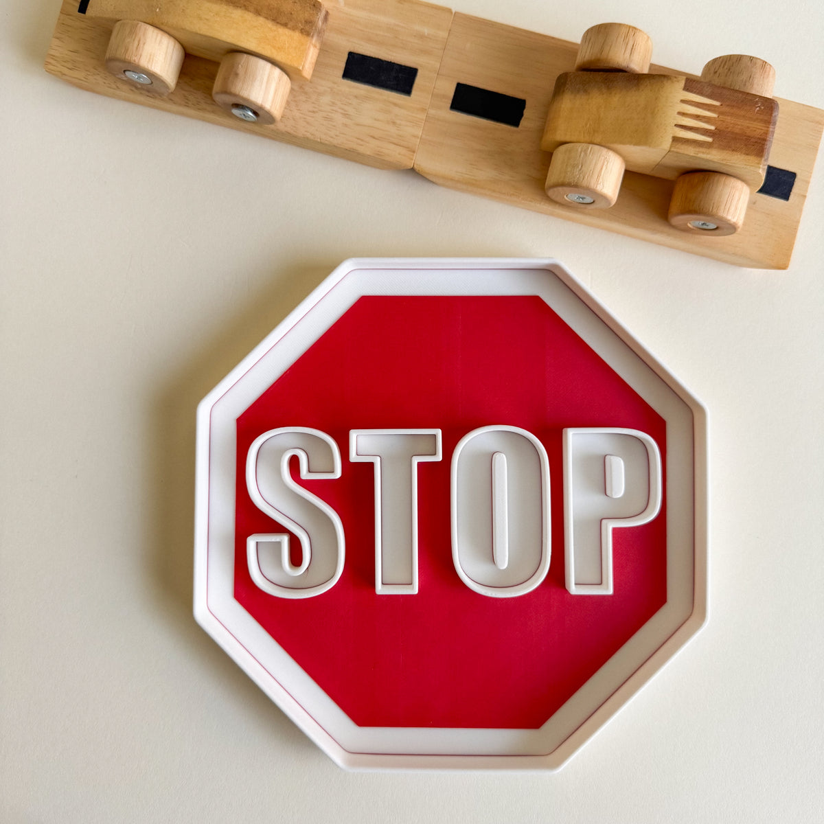 Stop Sign Bio Sensory Play Tray – NatureBasedToys